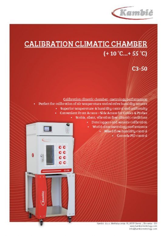 Calibration Climatic Chamber – Kambič Metrology