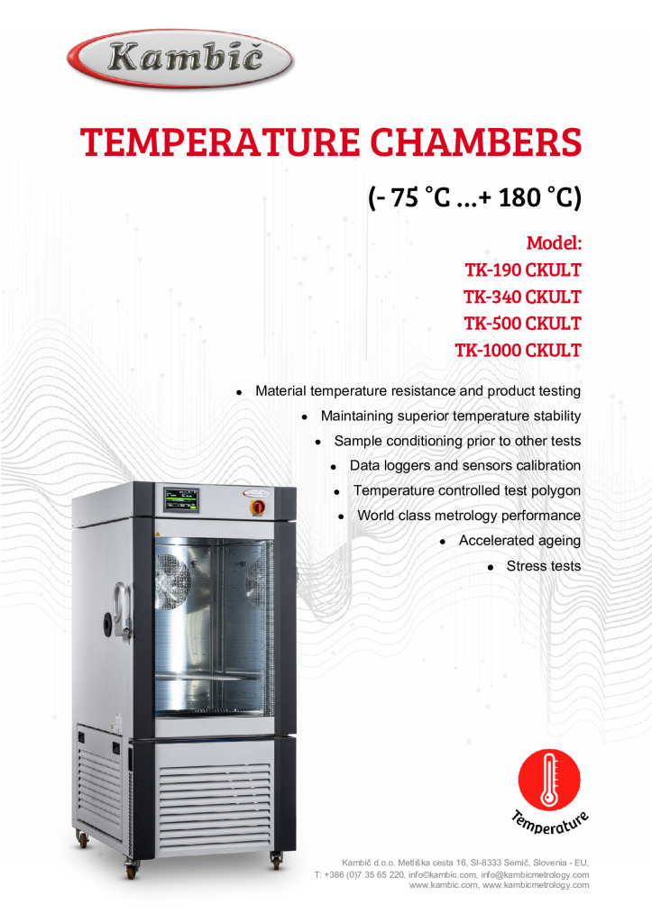 Temperature Chambers – Kambič Metrology